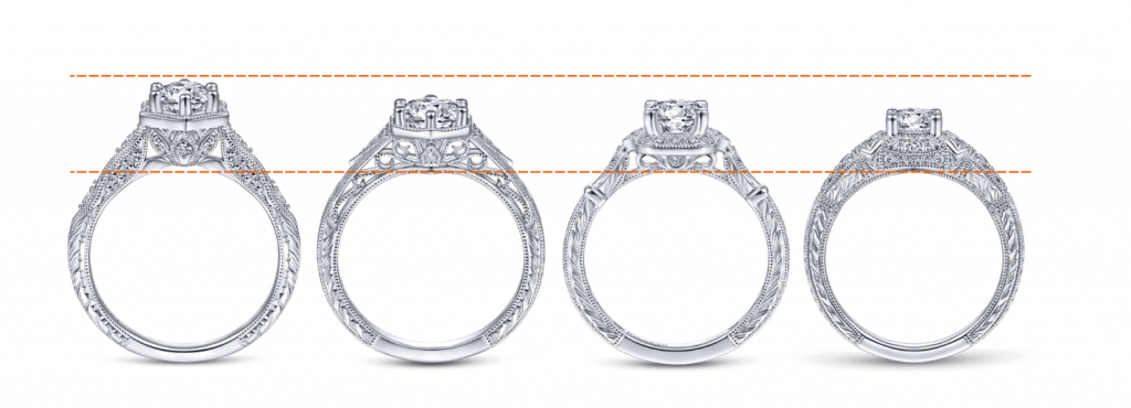 High Set vs Low Set Engagement Rings - Gabriel & Co Blog