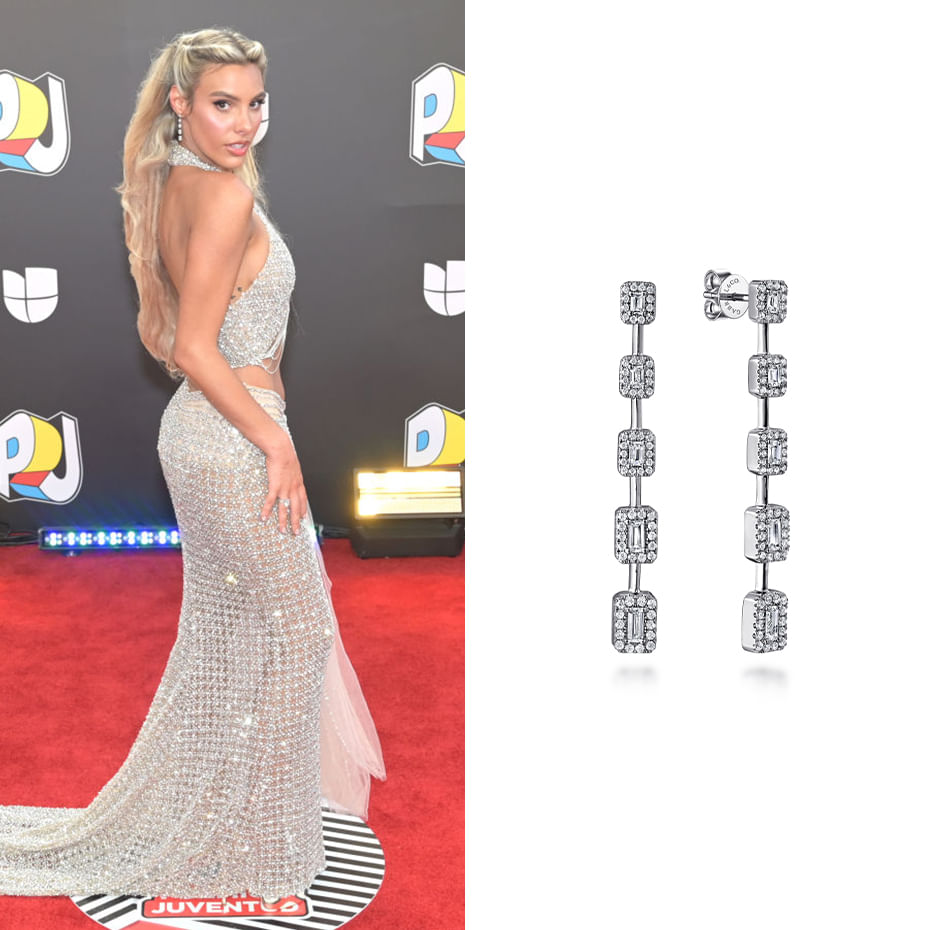 Youtuber and Actress, Lele Pons, wearing Gabriel & Co. earrings