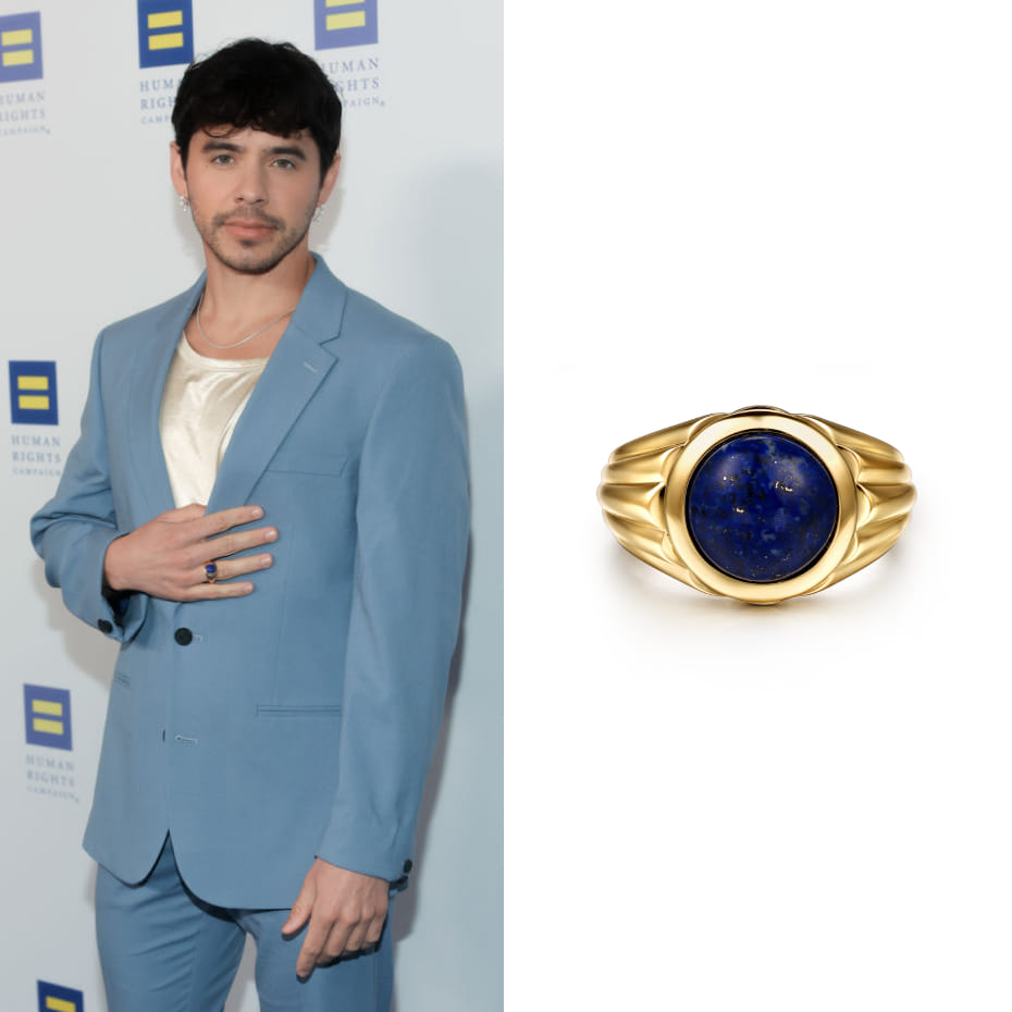 Singer, David Archuleta, wearing a Gabriel & Co. ring to the HRC Los ...