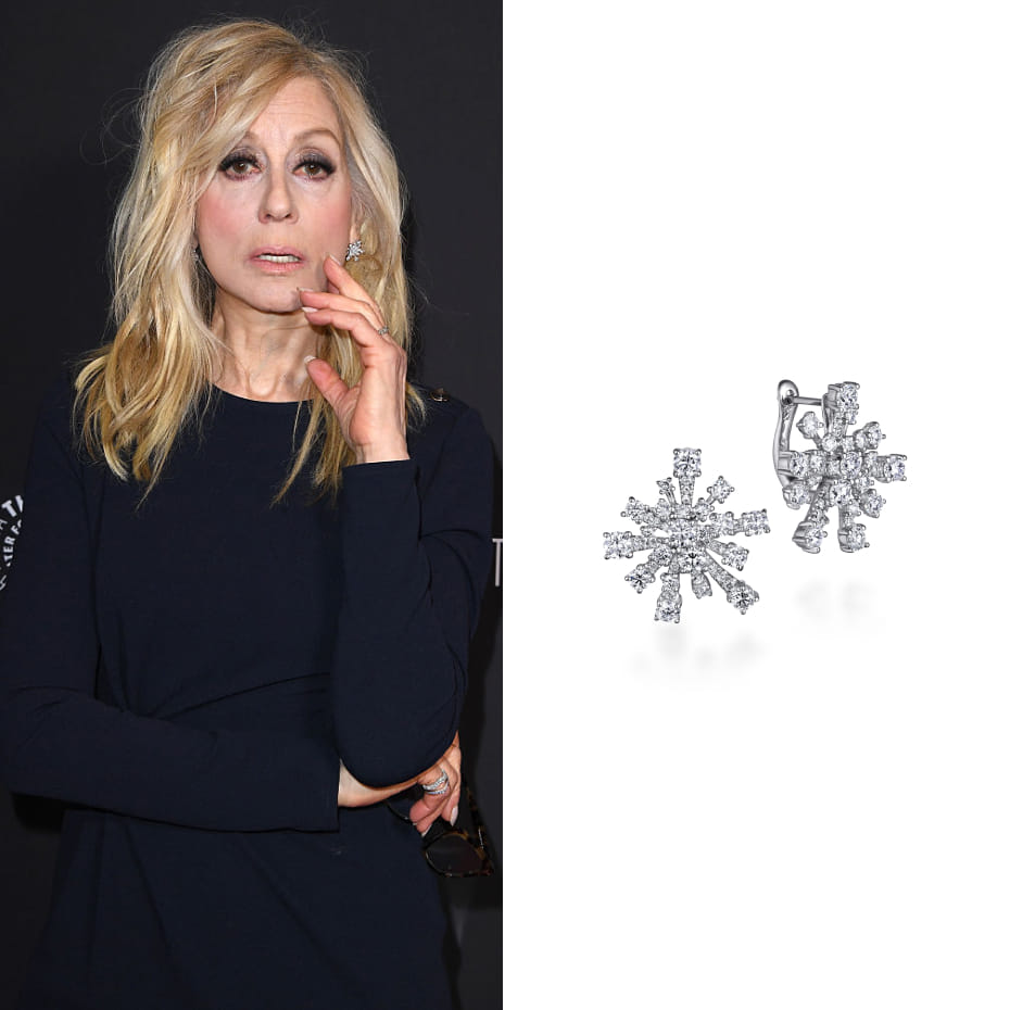 Actress, Judith Light, wearing Gabriel & Co. earrings to the 2025 ...